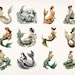 Vintage Mermaid Clipart Bundle, Ocean Junk Journal Graphics, Mythical ...