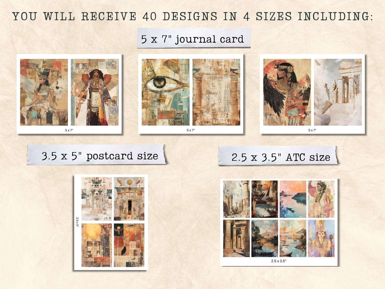Ancient Egypt Journal Pages | Egyptian Scrapbook Paper (digital) - Etsy