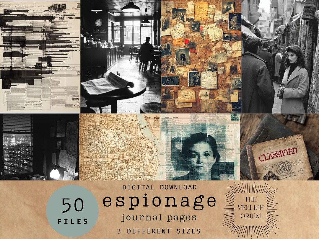 Vintage Spy Ephemera | Espionage Junk Journal Pages (digital Download ...