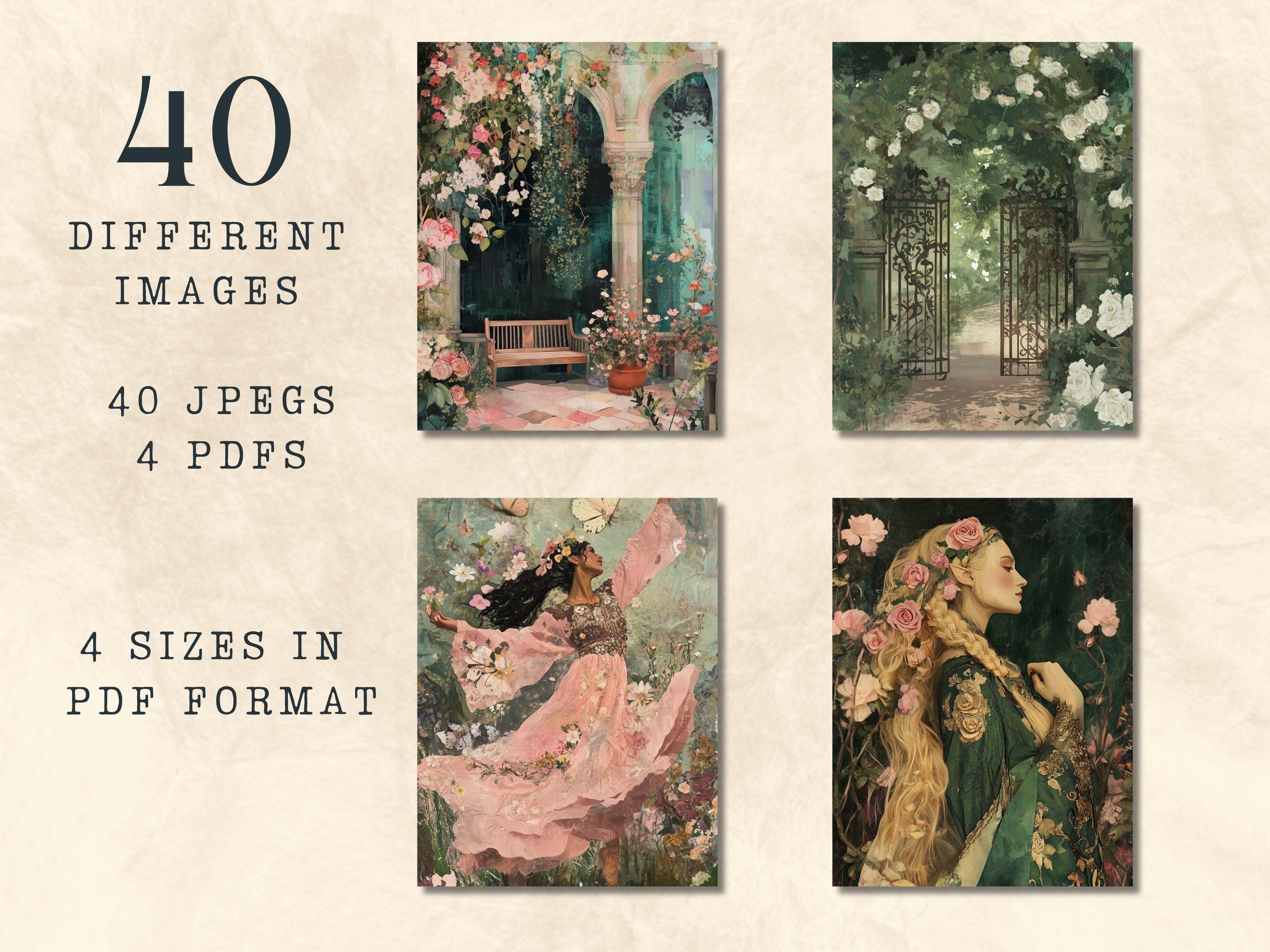 Spring Fae Court Journal Pages | Romantasy Digital Collage (PDF) - Etsy