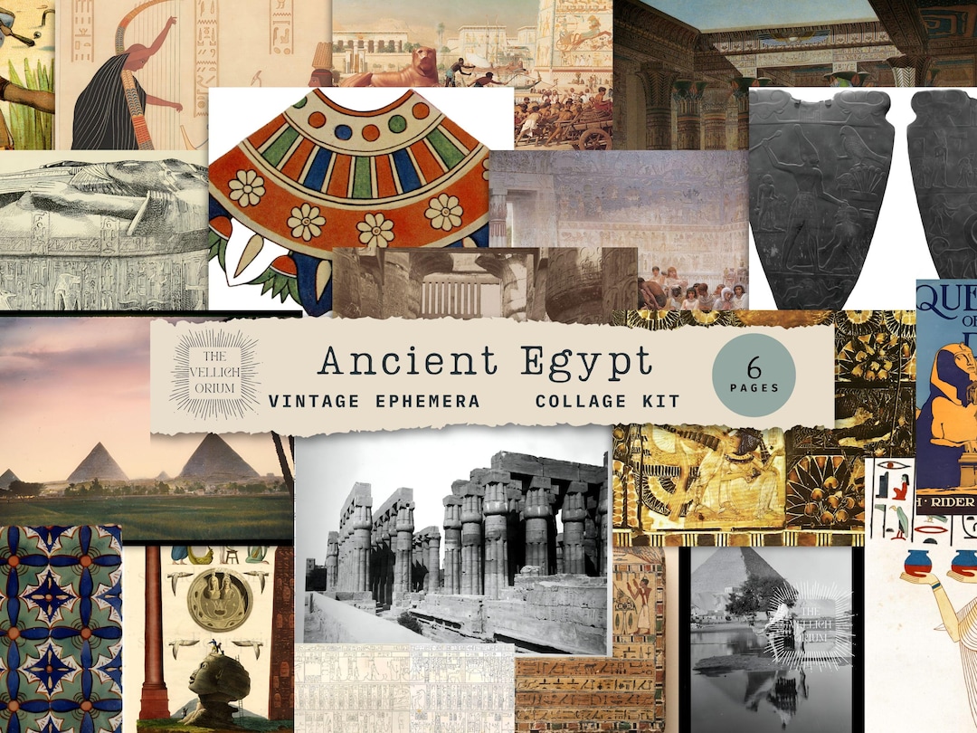 Ancient Egypt Vintage Ephemera Collage Kit – Authentic Vintage ...