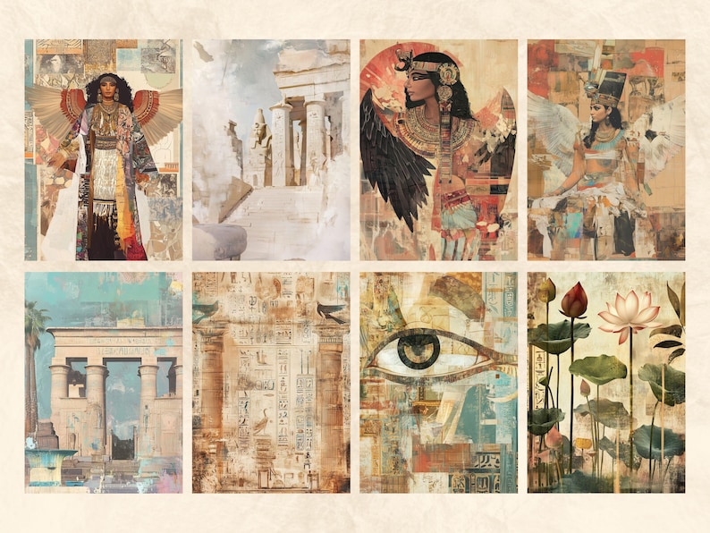 Ancient Egypt Journal Pages | Egyptian Scrapbook Paper (digital) - Etsy