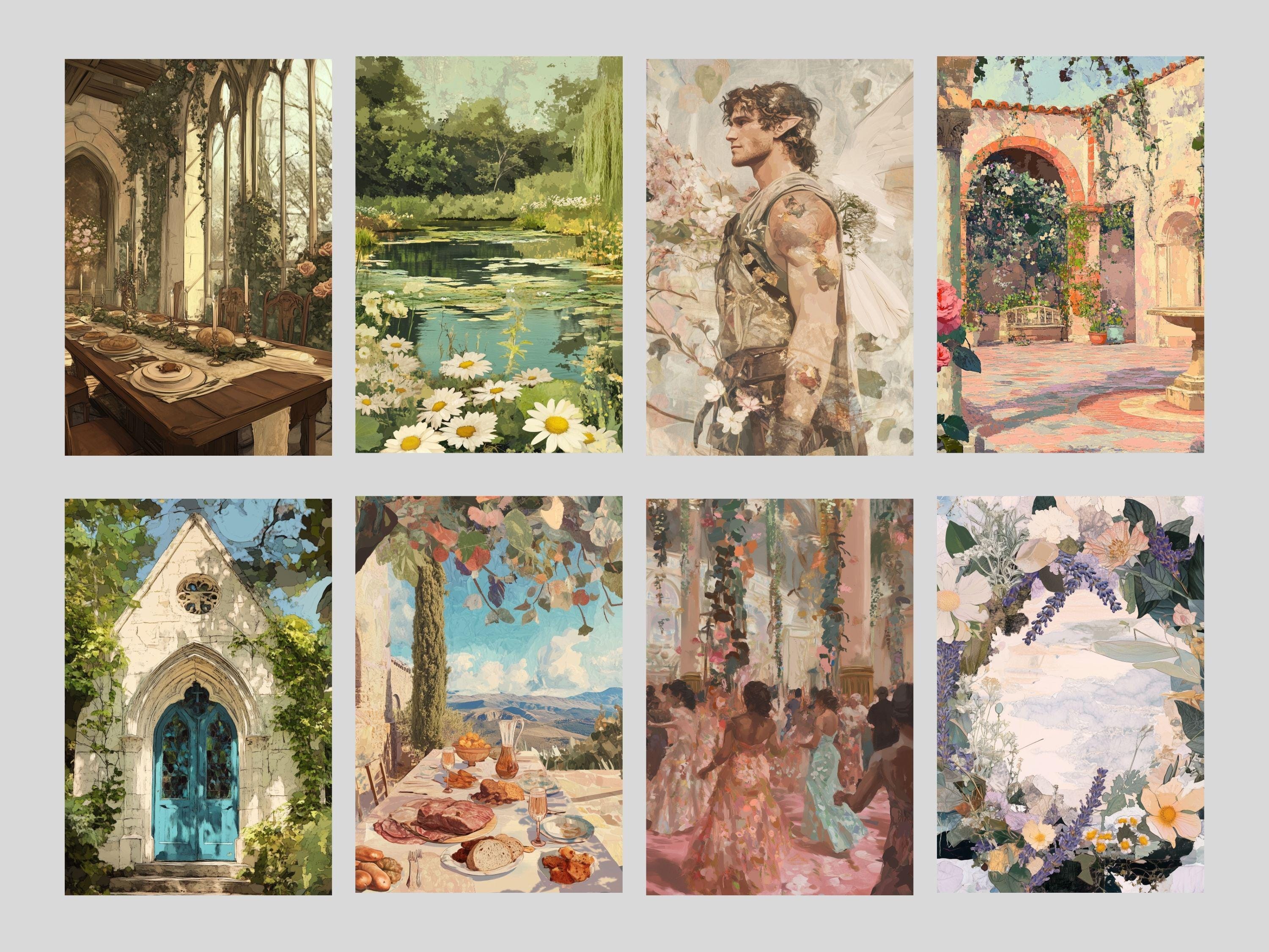 Spring Fae Court Journal Pages | Romantasy Digital Collage (PDF) - Etsy