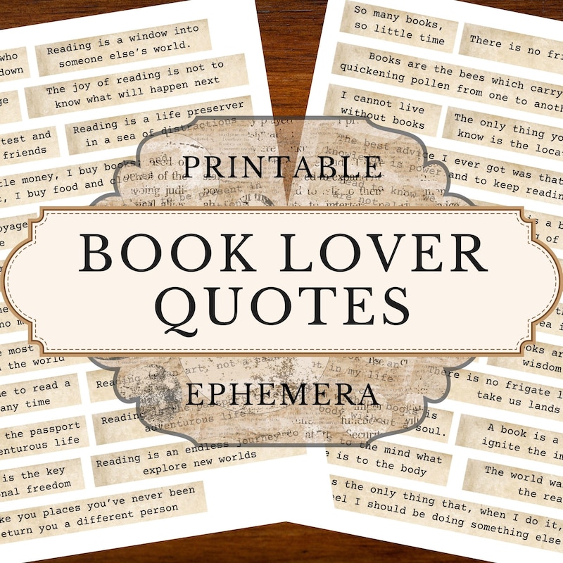 Printable Book Quotes - Etsy UK