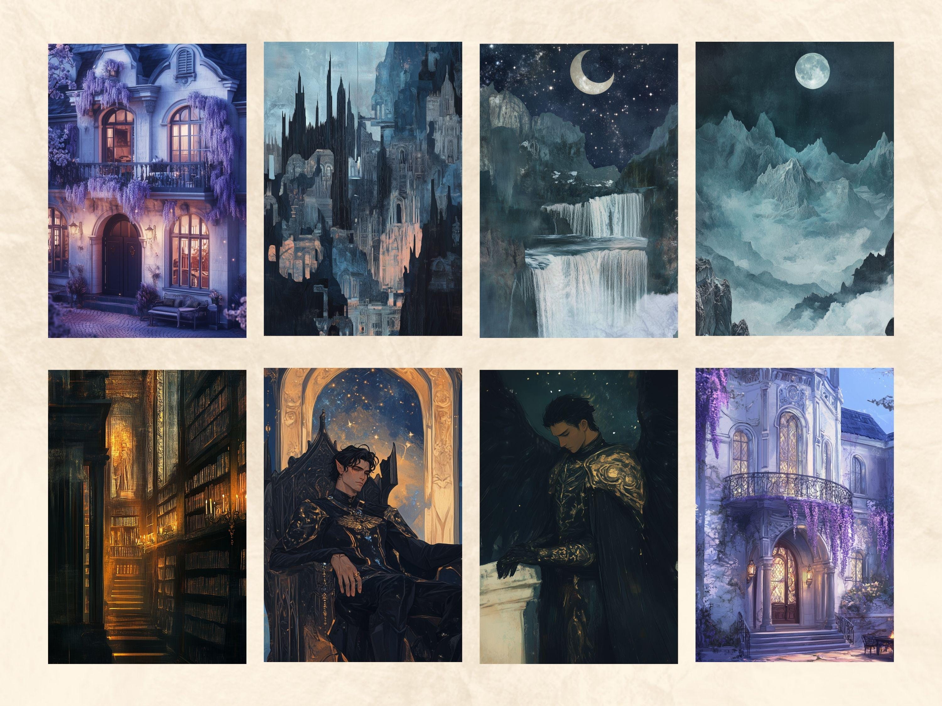 NIGHT | Fae Court Dark Fantasy Journal Pages, Bookish Romantasy ...