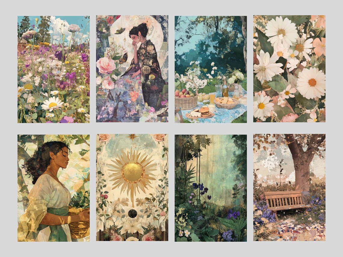 Spring Fae Court Journal Pages | Romantasy Digital Collage (PDF) - Etsy