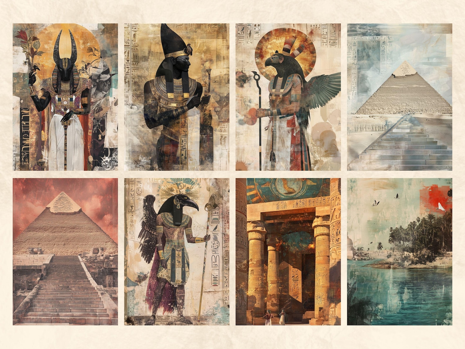 Ancient Egypt Journal Pages | Egyptian Scrapbook Paper (digital) - Etsy