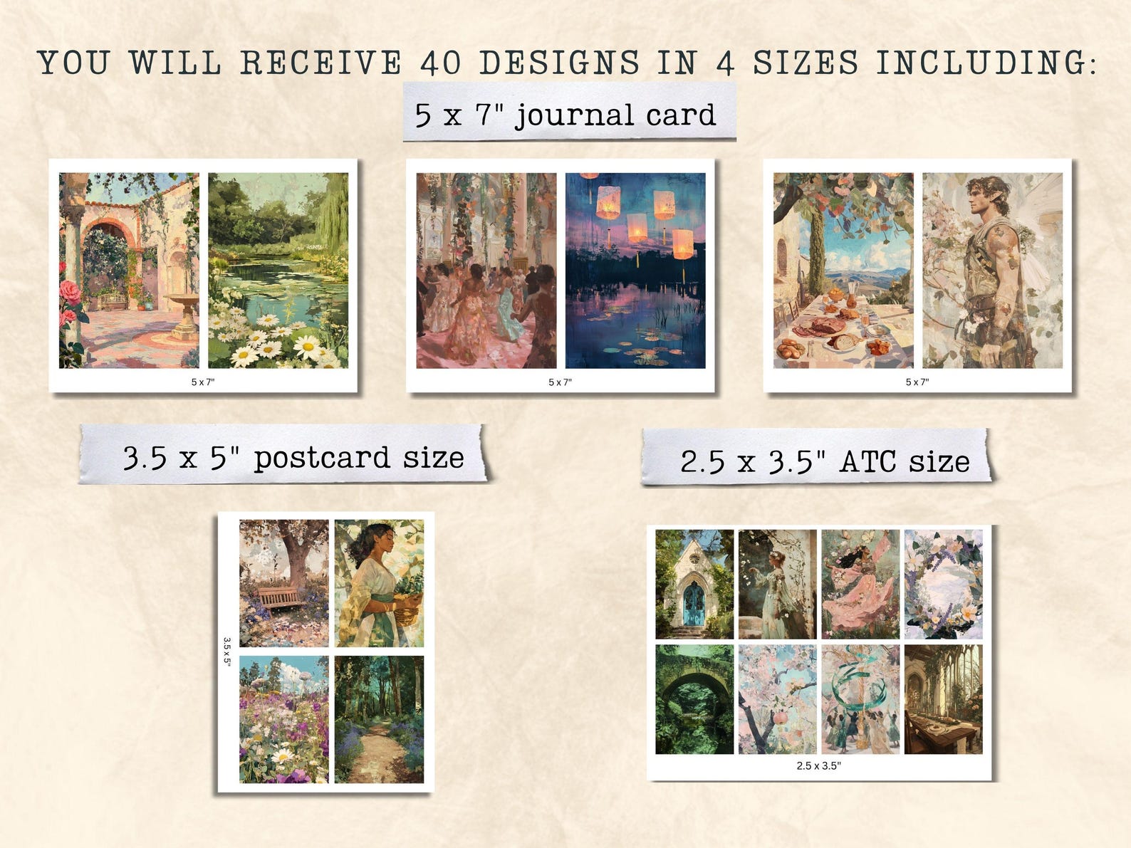 Spring Fae Court Journal Pages | Romantasy Digital Collage (PDF) - Etsy