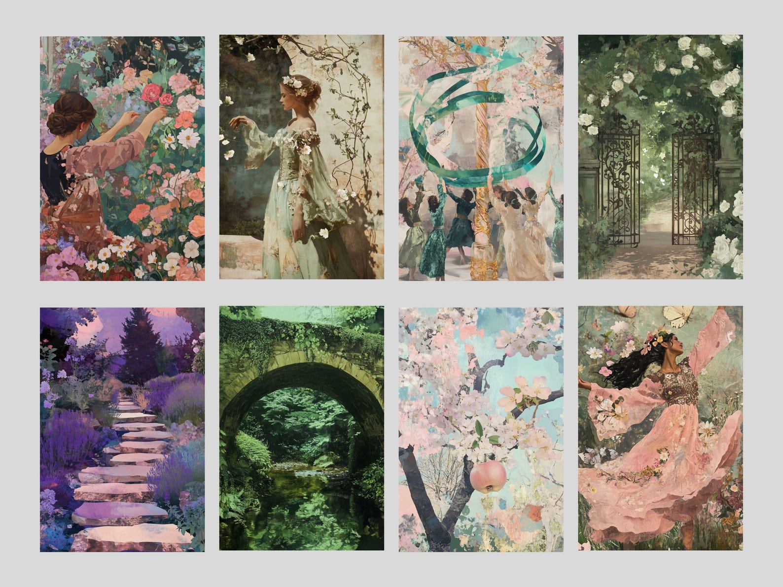 Spring Fae Court Journal Pages | Romantasy Digital Collage (PDF) - Etsy