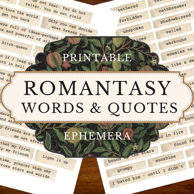 Romantasy Scrapbook Paper - Etsy