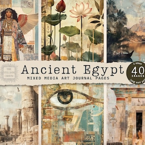 Ancient Egypt Journal Pages | Egyptian Scrapbook Paper (digital) - Etsy