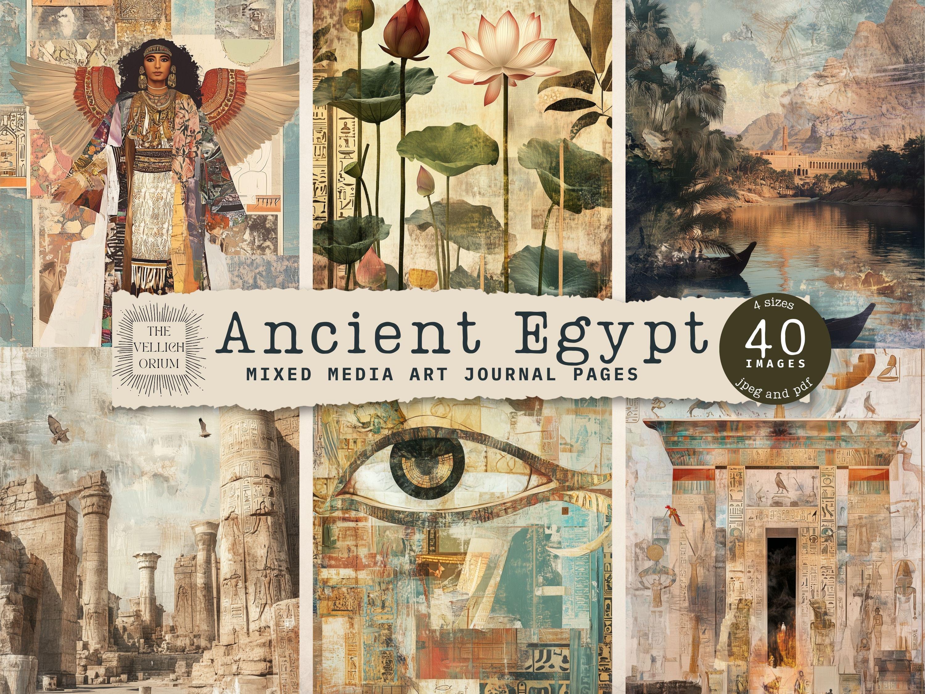 Ancient Egypt Journal Pages | Egyptian Scrapbook Paper (digital) - Etsy