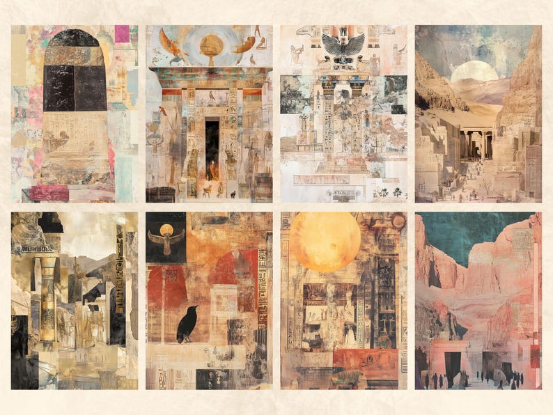 Ancient Egypt Journal Pages | Egyptian Scrapbook Paper (digital) - Etsy
