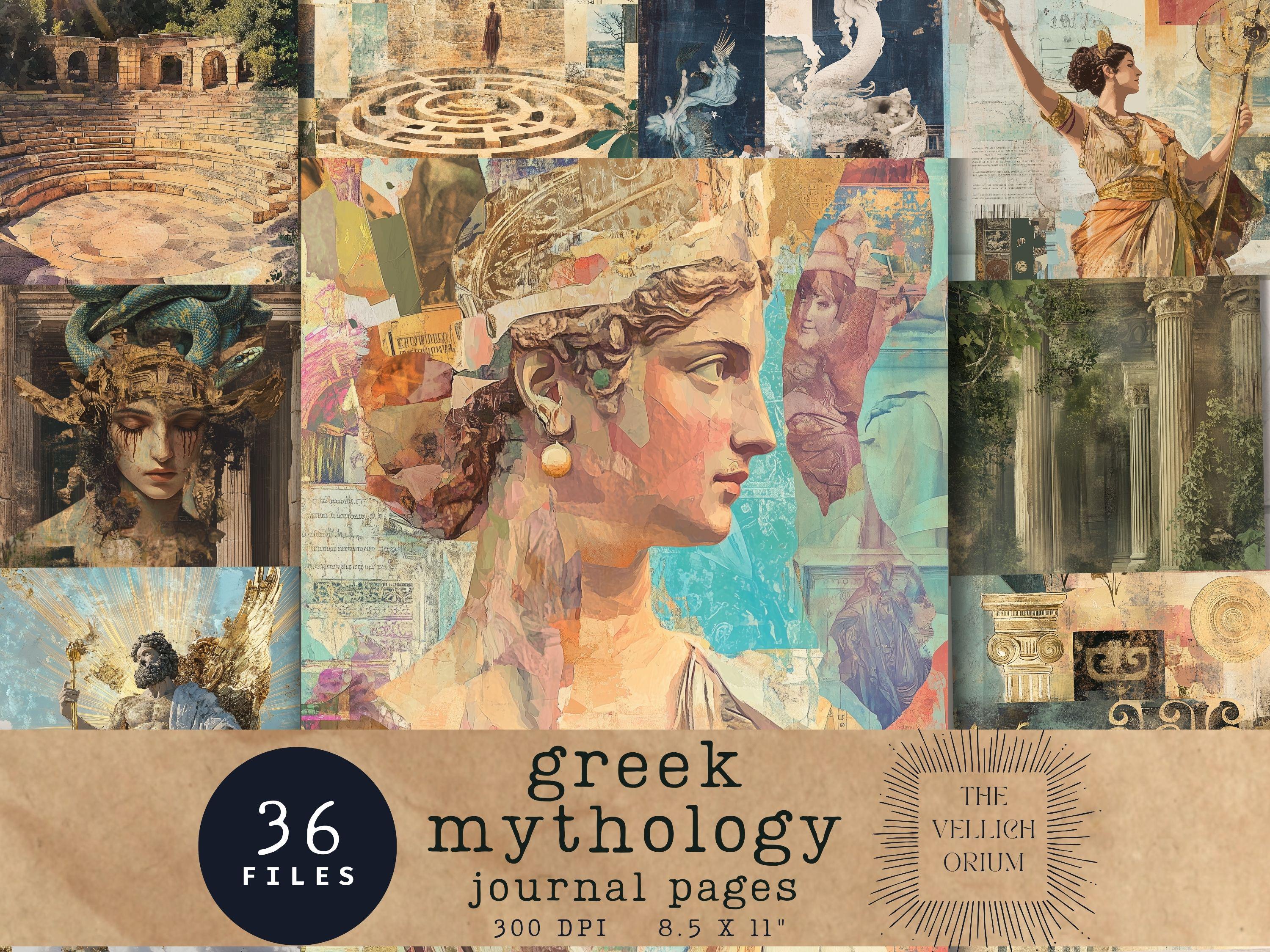 Greek Mythology Digital Art Pages | Ancient Greece | Printable Journal ...