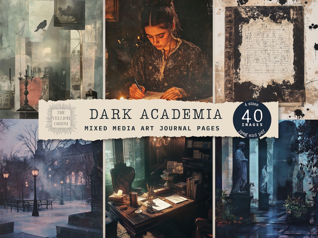 Dark Academia Journal Pages | Gothic Library Aesthetic (digital ...