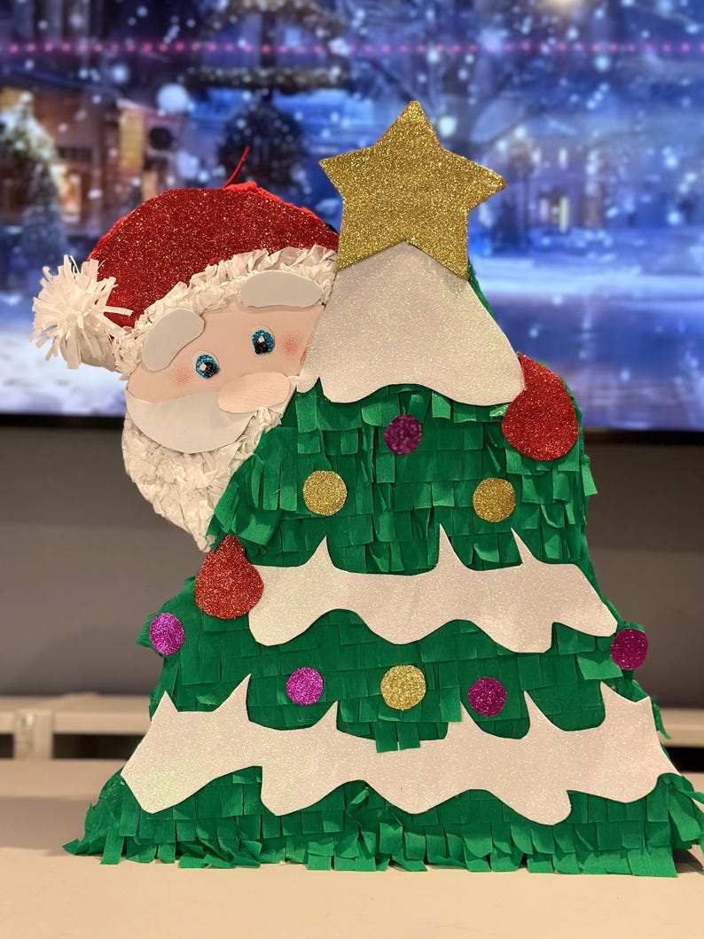 Santa Claus Pinata/piñata, Christmas Pinata, Christmas Decor, Christmas ...