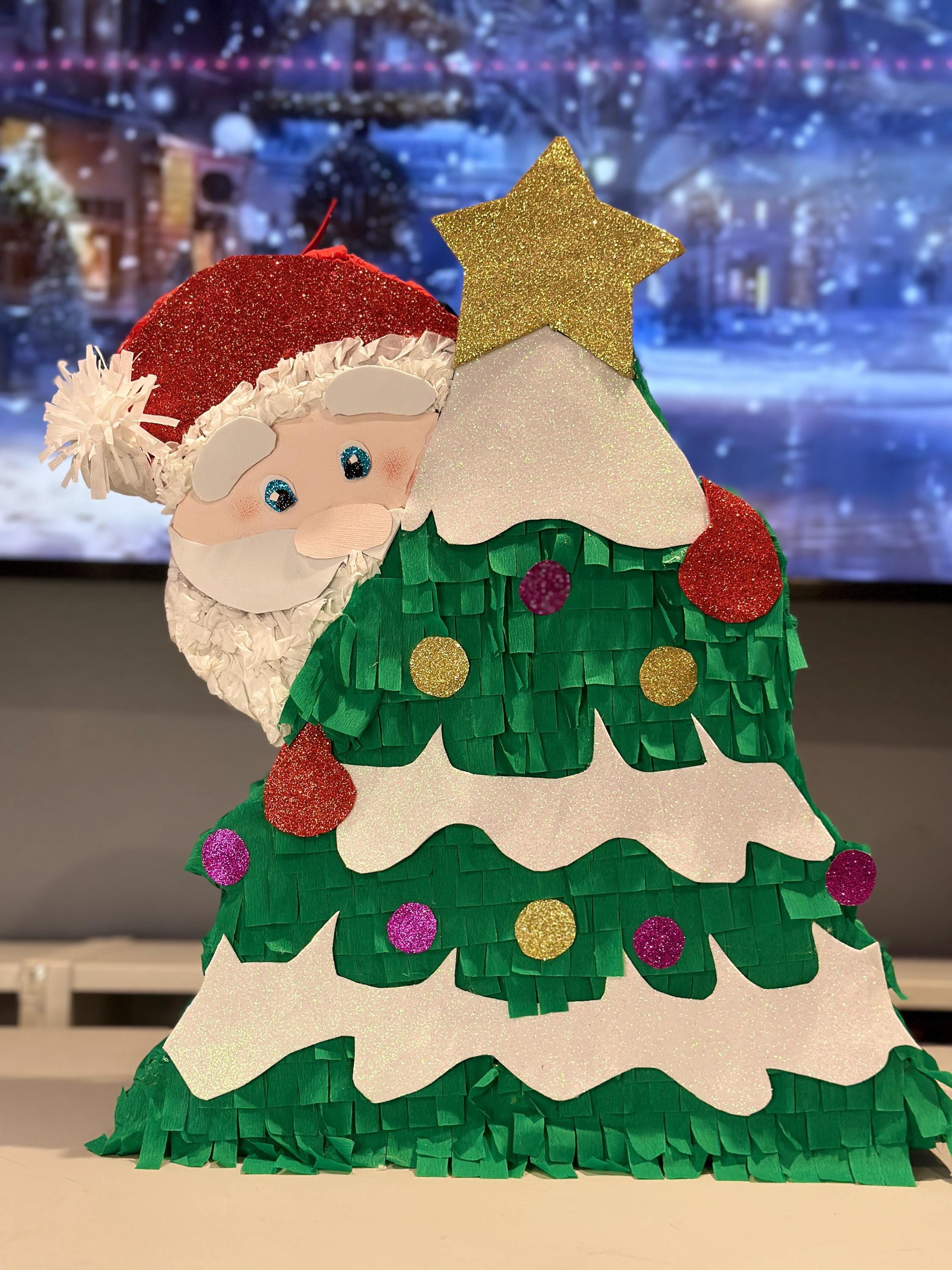 Santa Claus Pinata/piñata, Christmas Pinata, Christmas Decor, Christmas ...