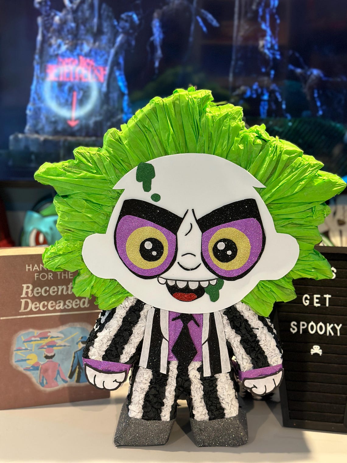 Beetlejuice Inspired Piñata: Handmade Halloween Party Decor - Etsy
