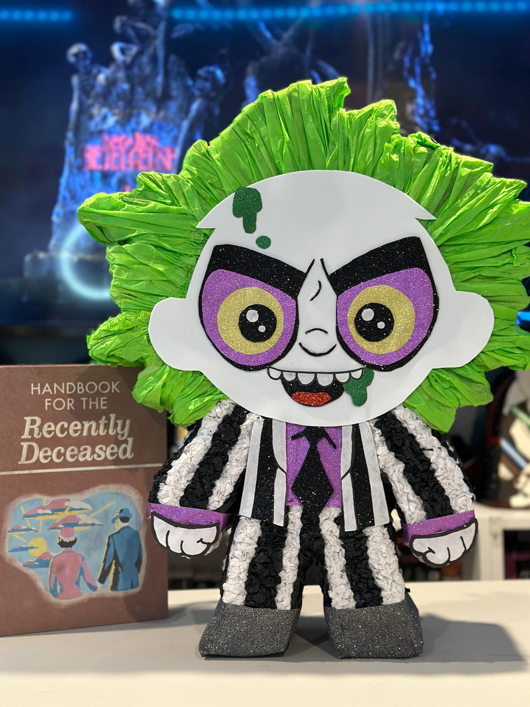 Beetlejuice Inspired Piñata: Handmade Halloween Party Decor - Etsy