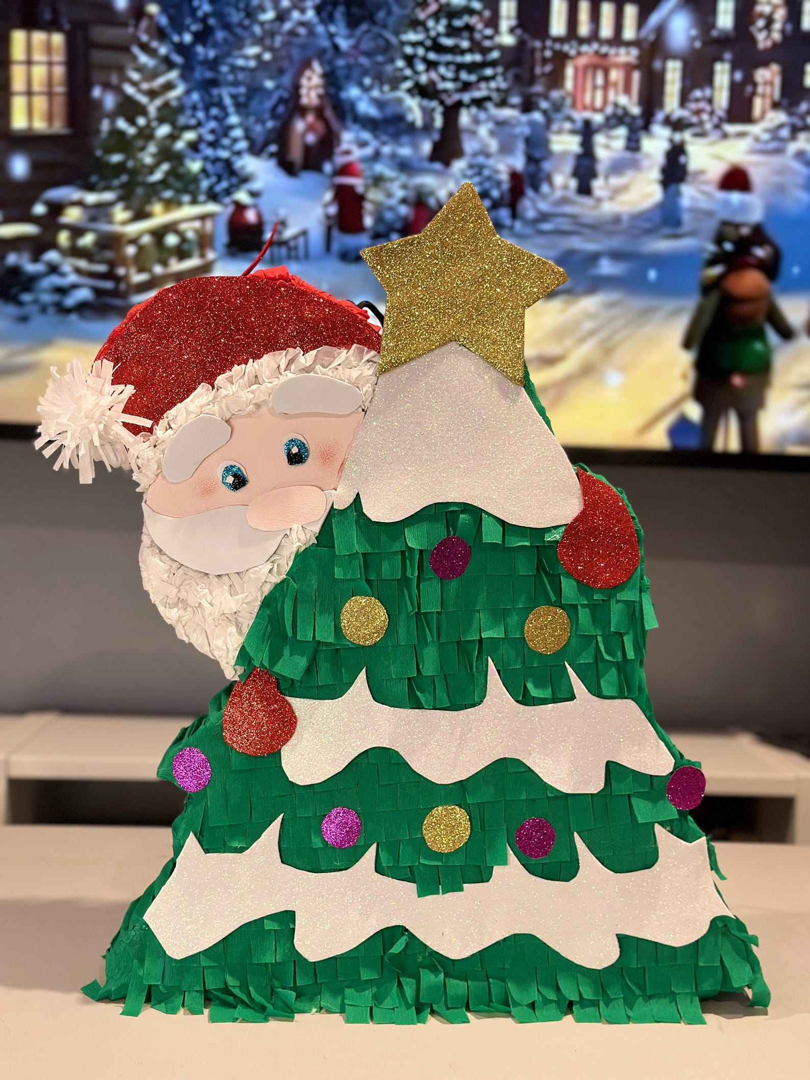 Santa Claus Pinata/piñata, Christmas Pinata, Christmas Decor, Christmas ...