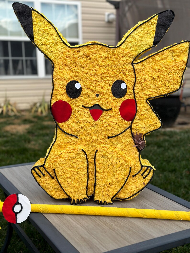 Handmade Pikachu Piñata, Pokemon Party Decor - Etsy