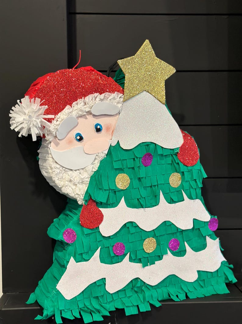 Santa Claus Pinata/piñata, Christmas Pinata, Christmas Decor, Christmas Tree Pinata - Etsy