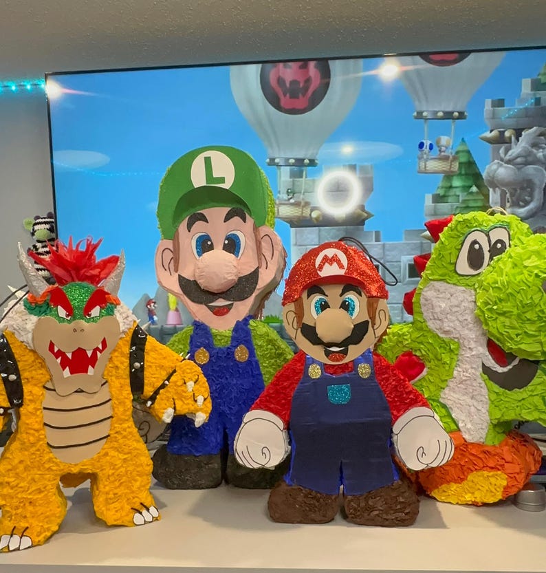 Super Mario Pinata Handmade, Mario Themed Piñata/pinata Inspired, Mario ...