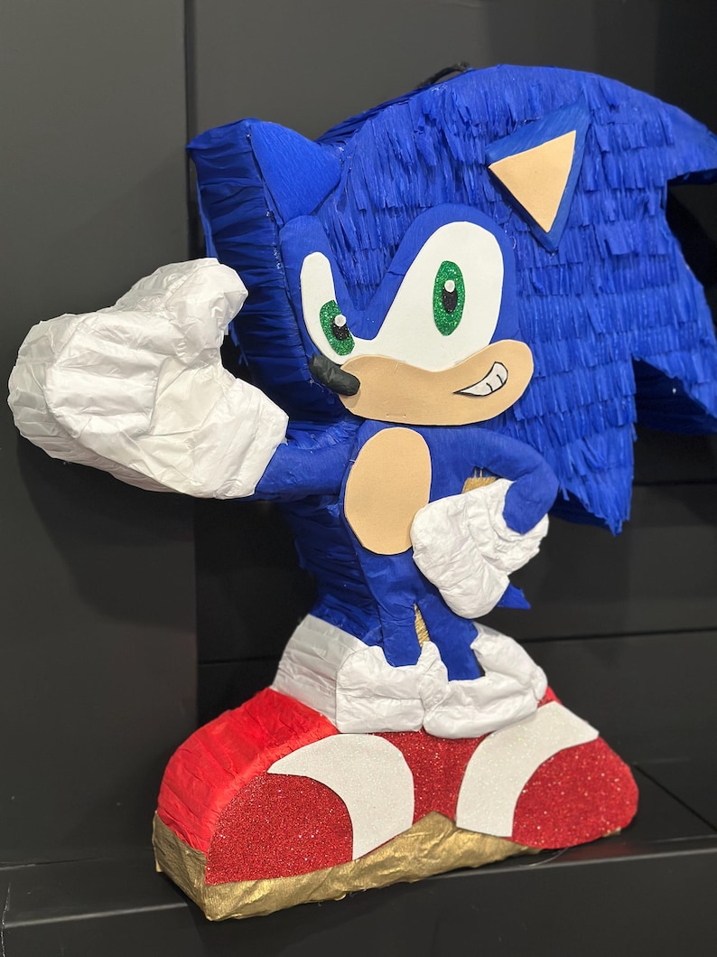 Handmade Sonic Inspired Pinata: Birthday Party Decor - Etsy