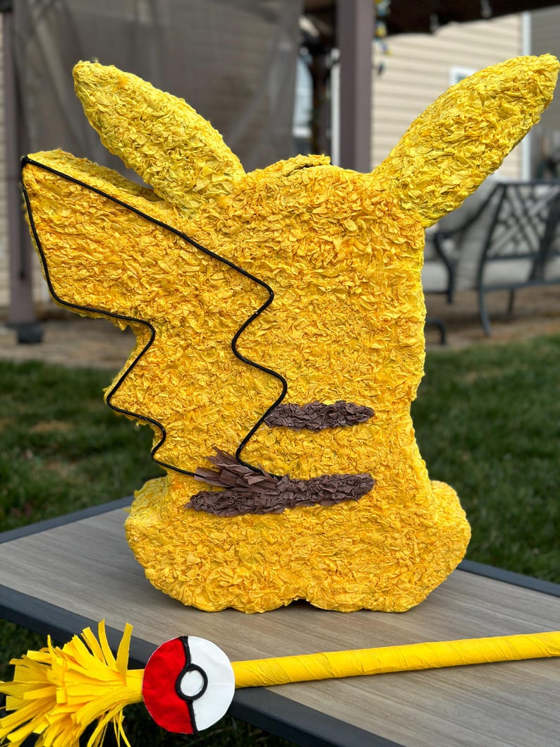 Handmade Pikachu Piñata, Pokemon Party Decor - Etsy