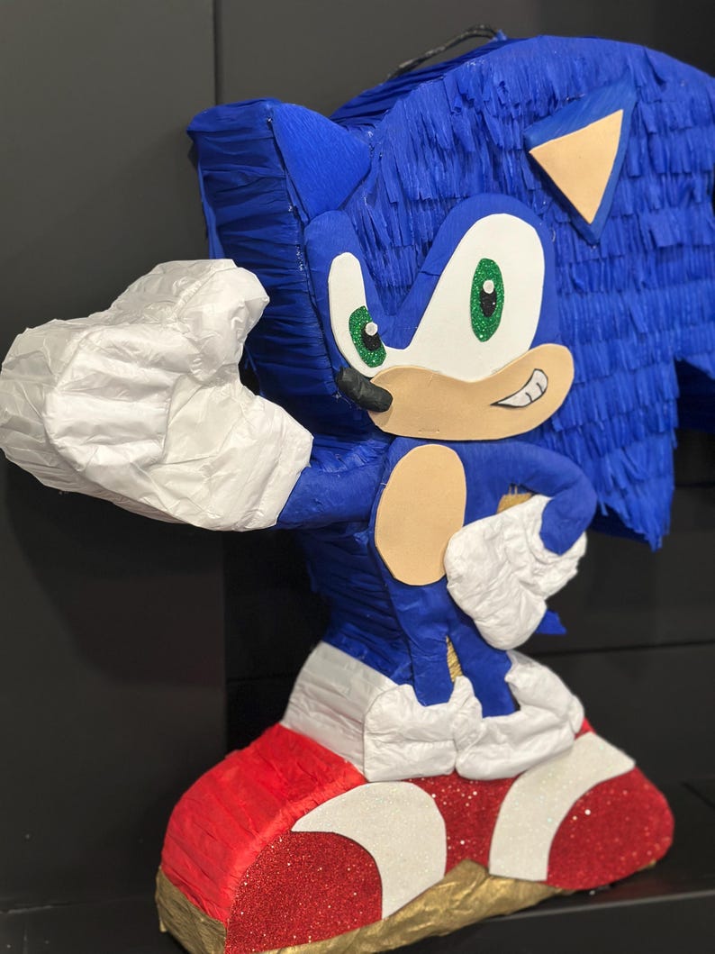 Handmade Sonic Inspired Pinata: Birthday Party Decor - Etsy