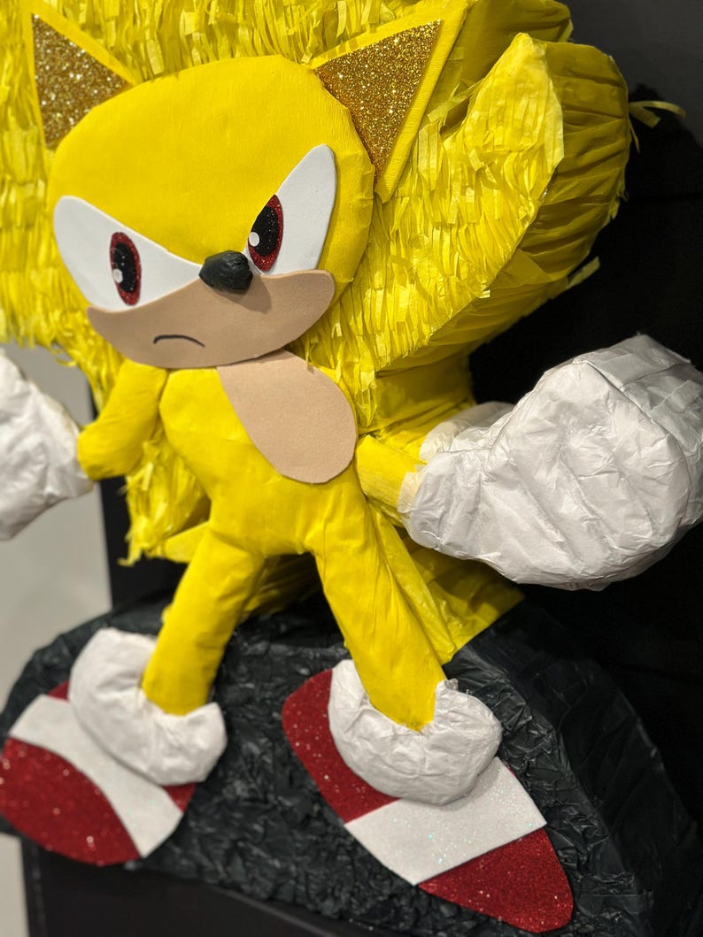 Handmade Super Sonic Piñata: Yellow Sonic Party Decor - Etsy