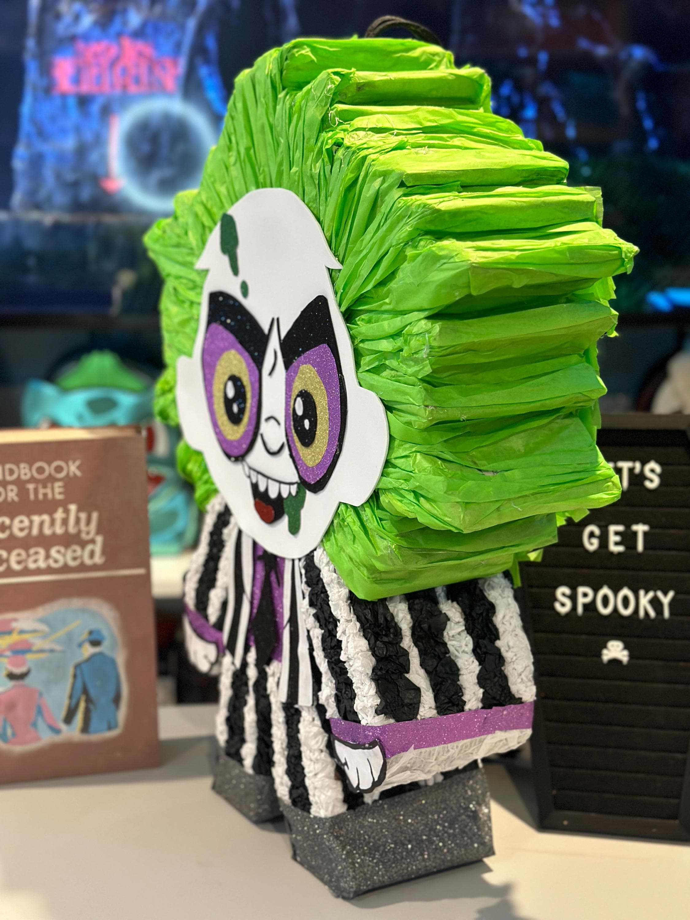 Beetlejuice Inspired Piñata: Handmade Halloween Party Decor - Etsy