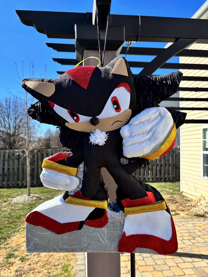Shadow Inspired Pinata: Sonic Birthday Party Decor - Etsy