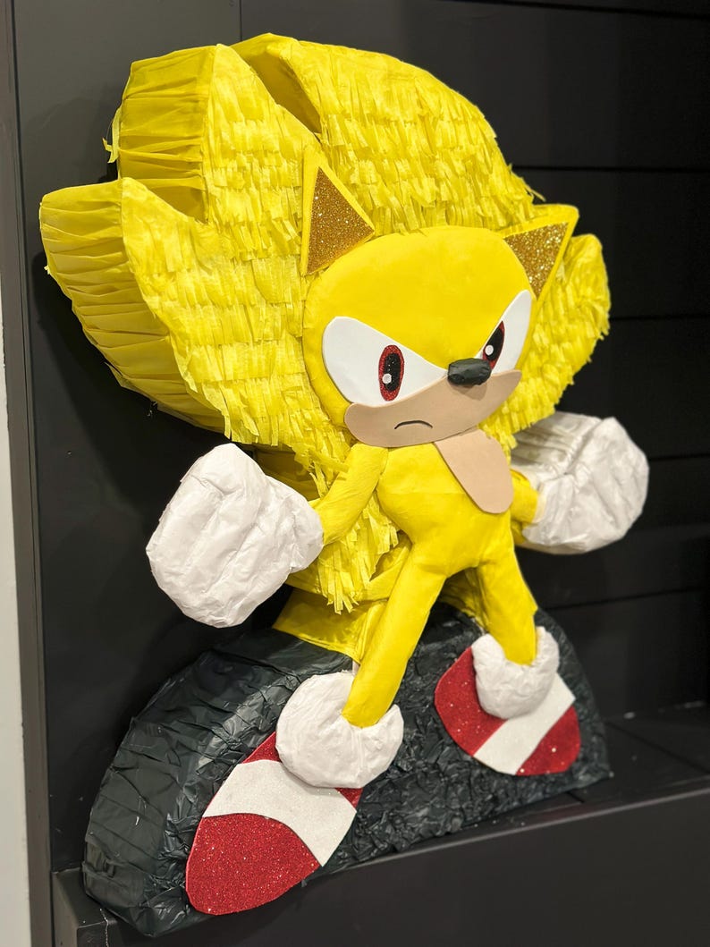 Handmade Super Sonic Piñata: Yellow Sonic Party Decor - Etsy