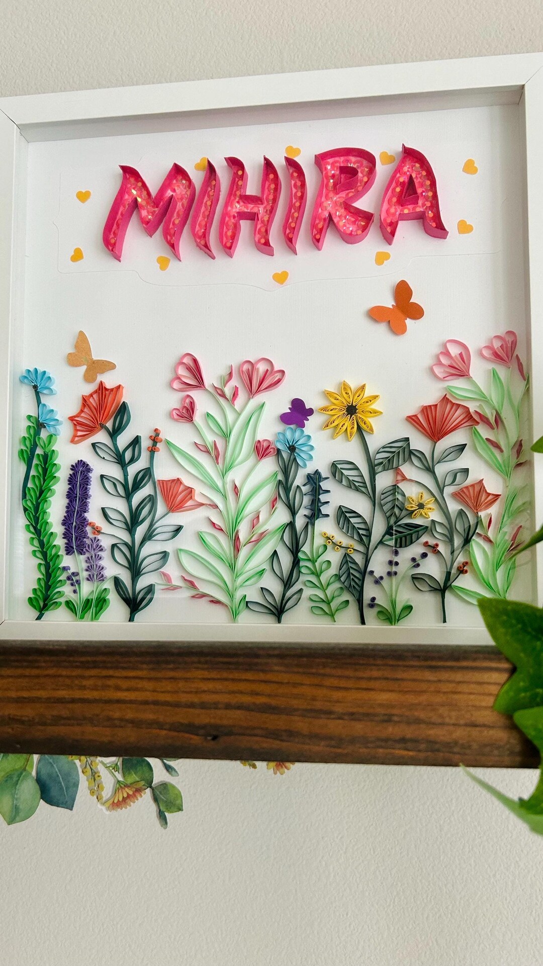 Personalized Quilling Name Art - Birthday Gift, Nursery Decor, Quilling ...