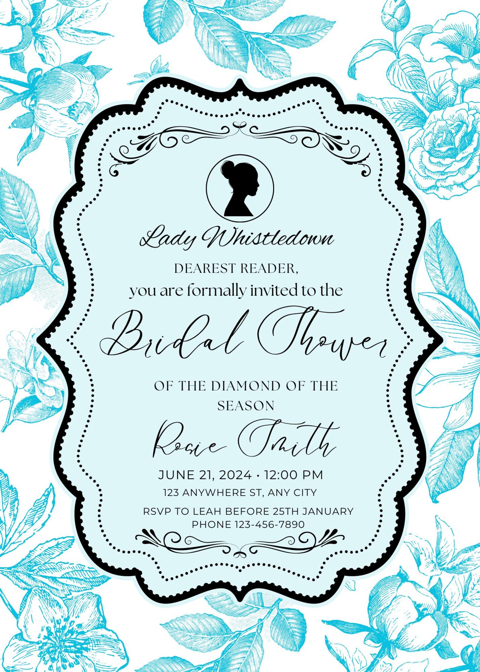 Bridgerton Themed Party Invite - Etsy