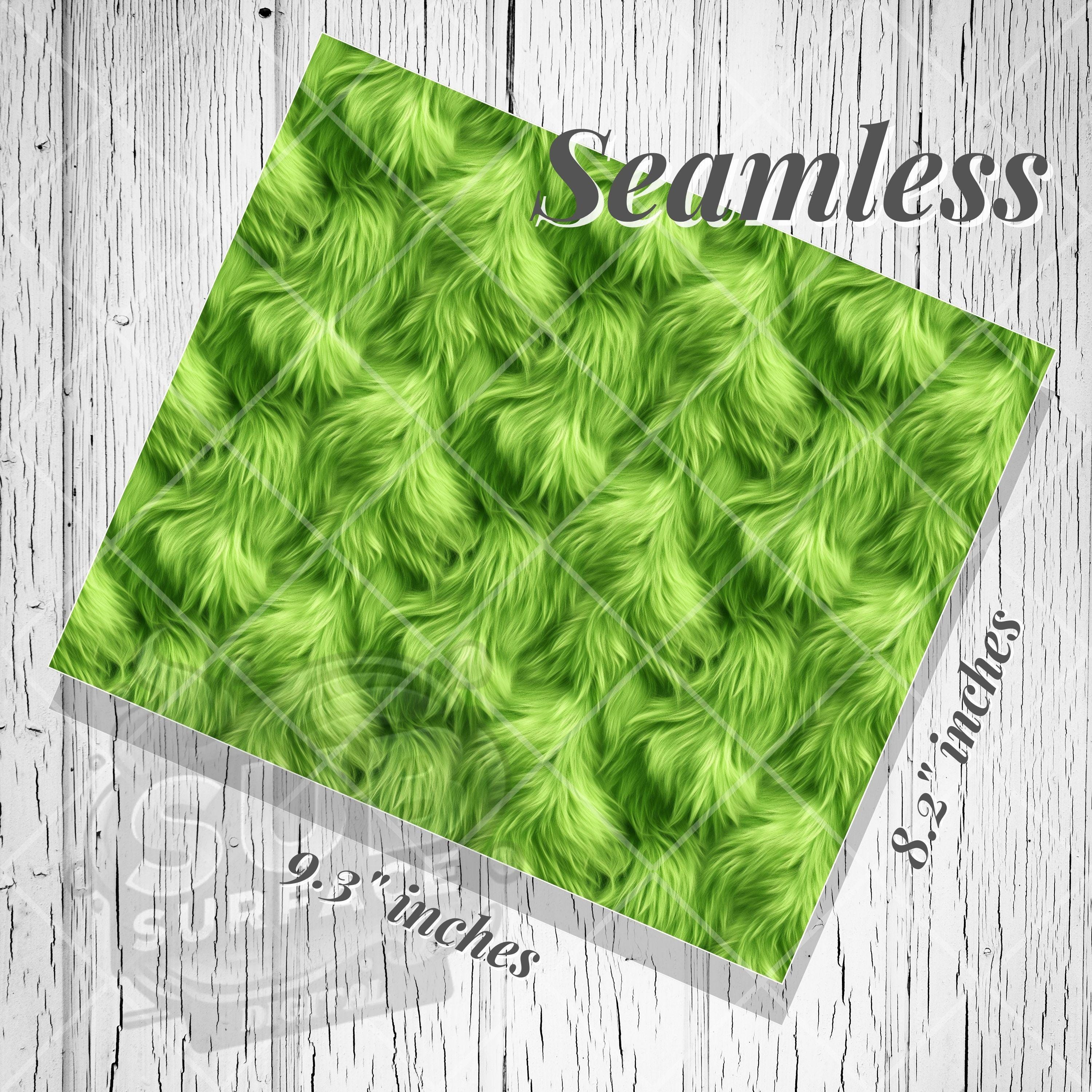 Grinch Fur Background Seamless Wrap Christmas 20 Oz Sublimation Tumbler ...