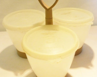 Tupperware condiment caddy container server with lids vintage | Etsy