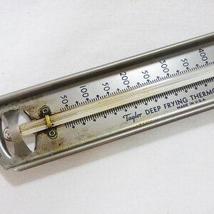 Vintage Taylor Thermometer Stainless Steel Deep Frying With Box Kitchen ...