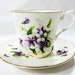 Springfield England Bone China Tea Cup and Saucer Lavender Violets ...