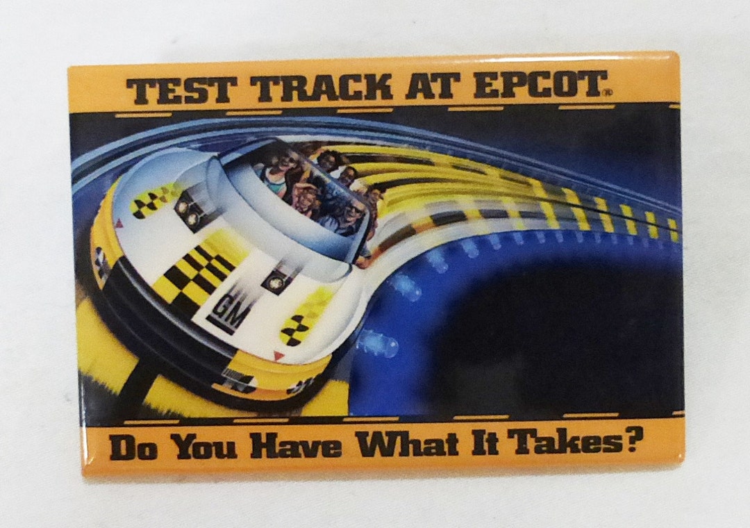 Disney Test Track at Epcot Button Pin Badge - Etsy