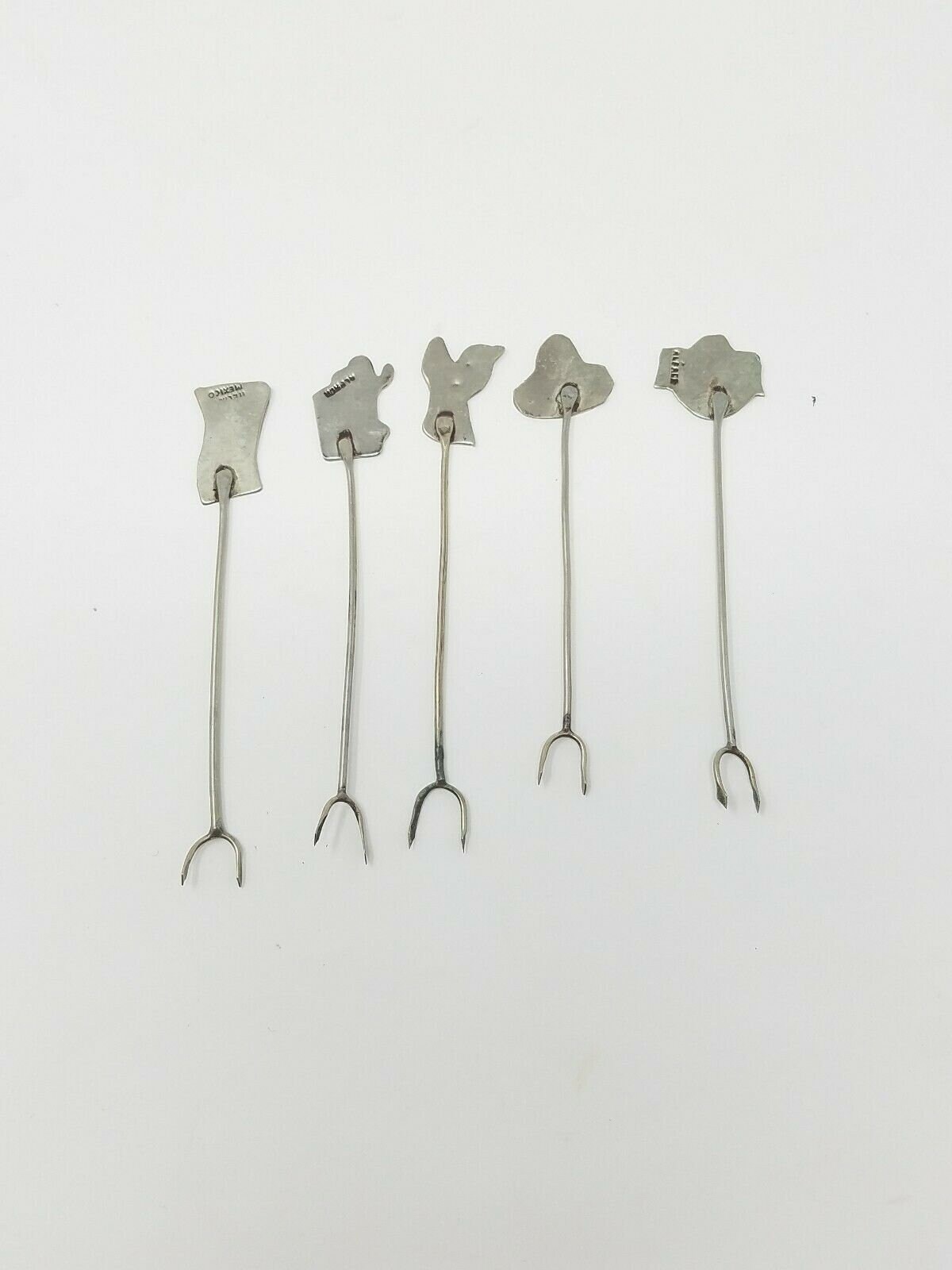 Vtg Mexican Alpaca and Abalone Cocktail Forks Picks Signed Set - Etsy