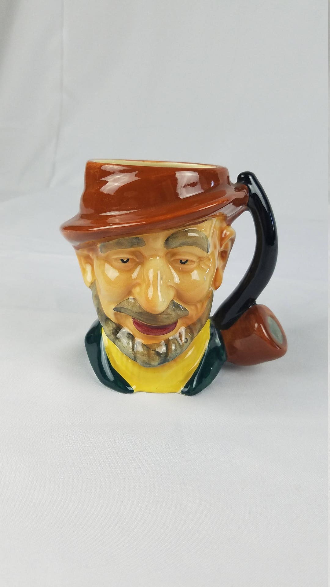 Vintage Staffordshire Toby Character Mug Jug Hayseed Beard Tobacco Pipe ...