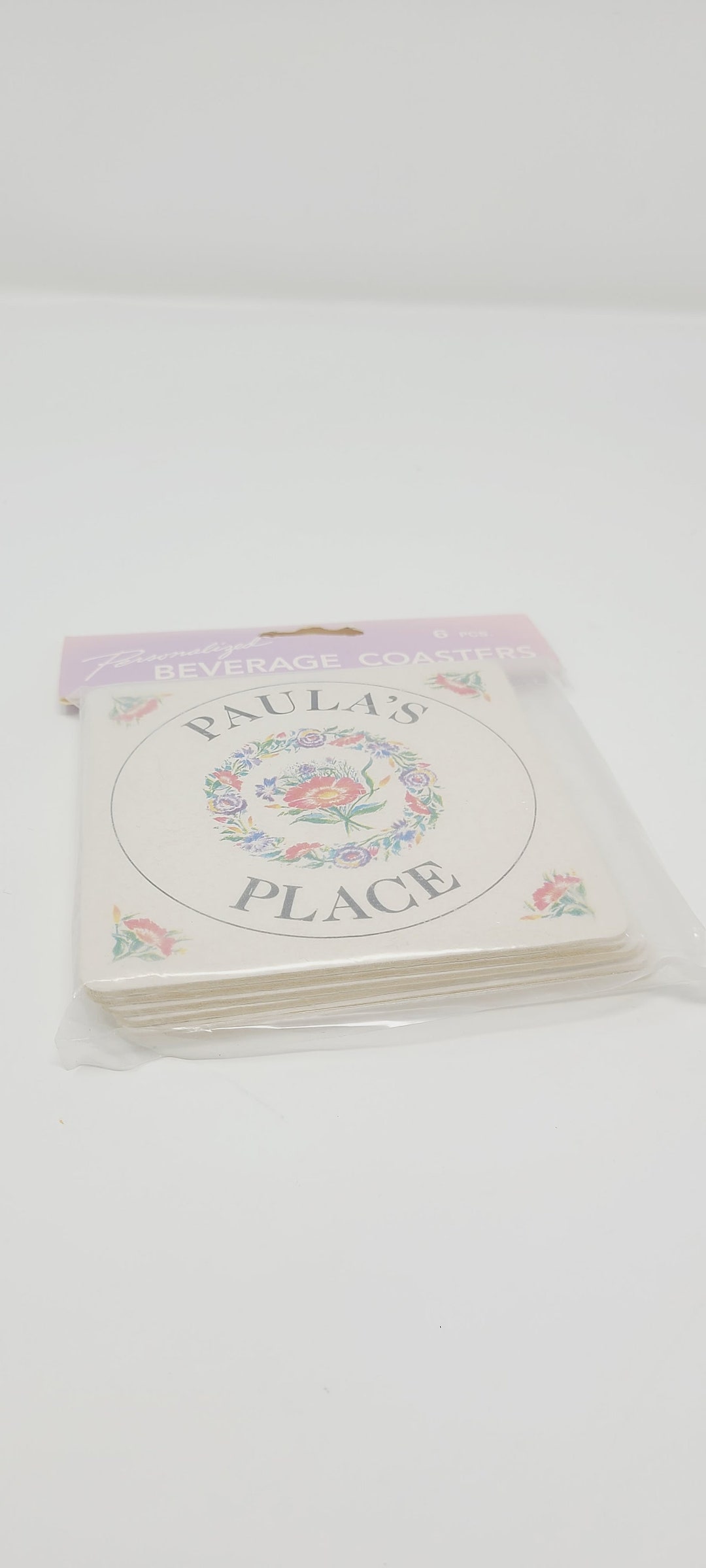 Vintage 1993 Paula's Place Beer Bar Coasters Man Cave Bar Ware Set of 6 ...