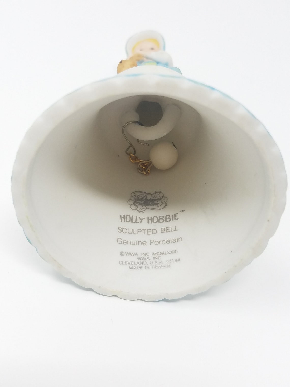 Vtg 1981 Holly Hobbie & Robbie Sculpted Bell Porcelain Collectible Home ...