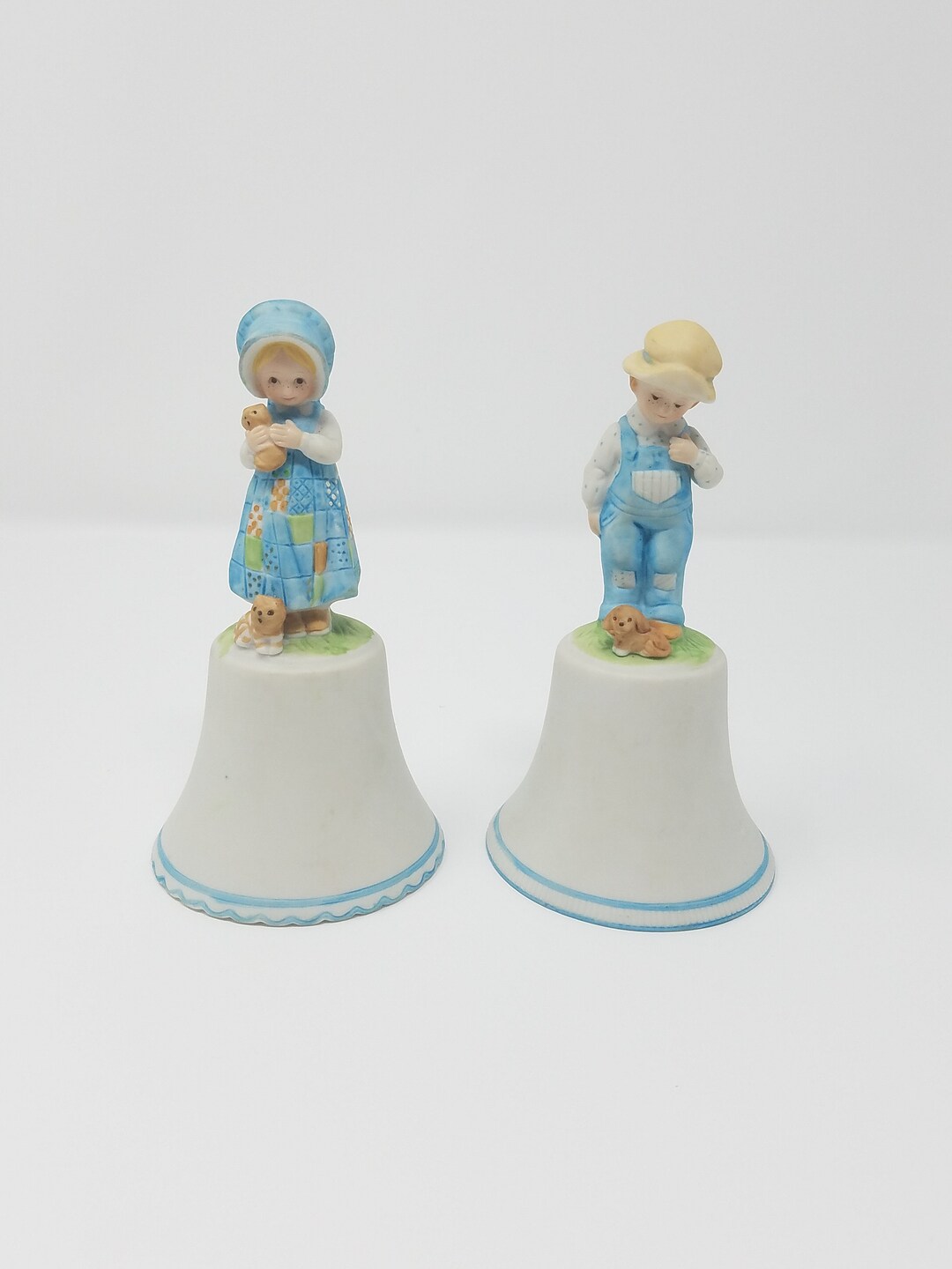 Vtg 1981 Holly Hobbie & Robbie Sculpted Bell Porcelain Collectible Home ...