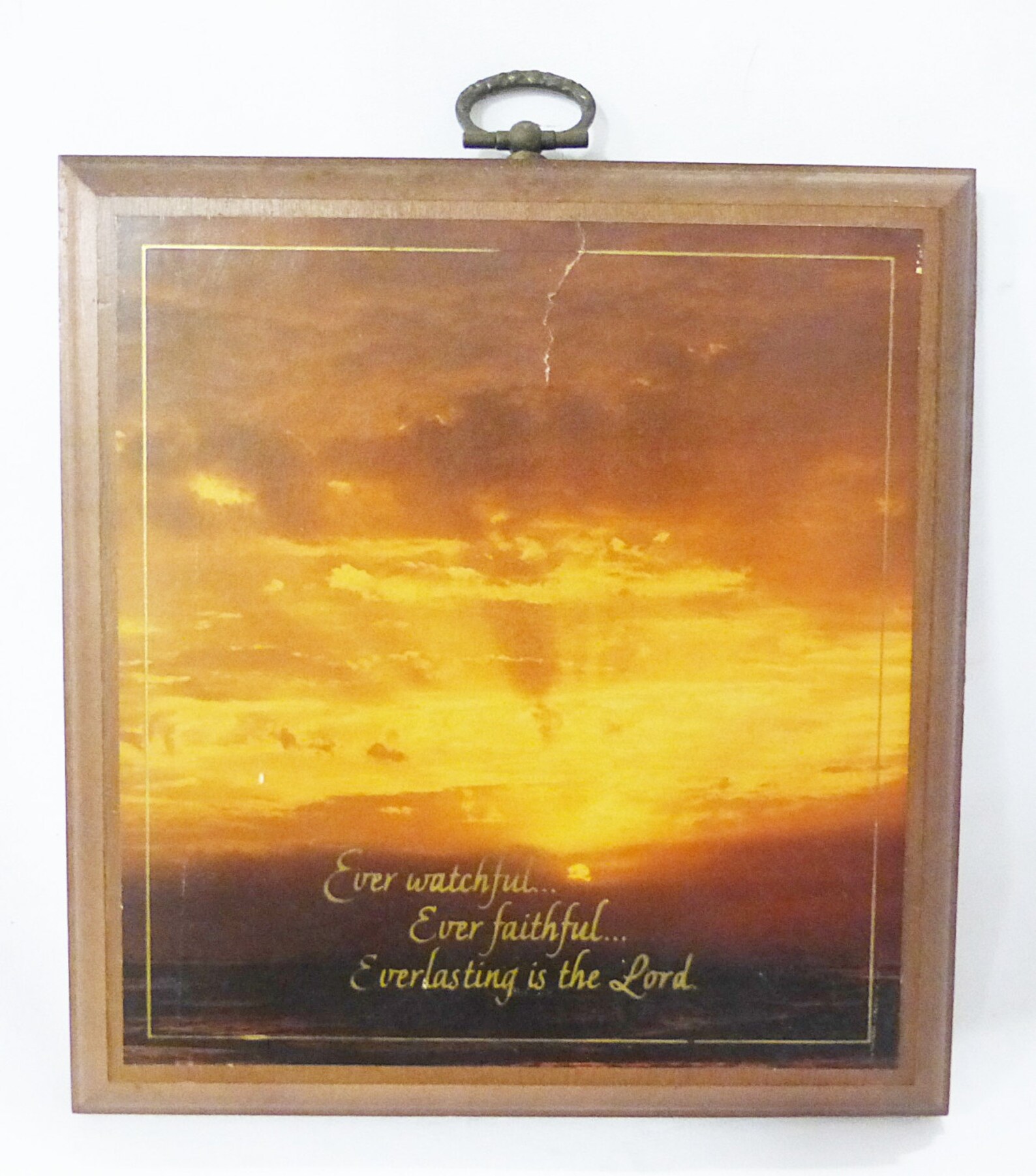 Hallmark Plaque Sunset Picture Wood Vintage Wall Decor Home Decor 1980 ...