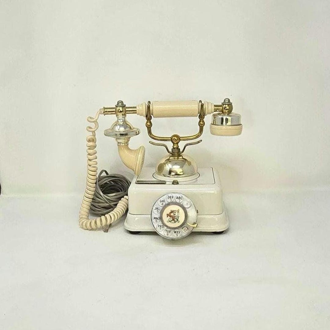 Vintage Ornate French Victorian Style Rotary Dial Telephone Japan ...