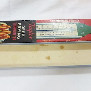 Vintage Taylor Thermometer Stainless Steel Deep Frying With Box Kitchen ...