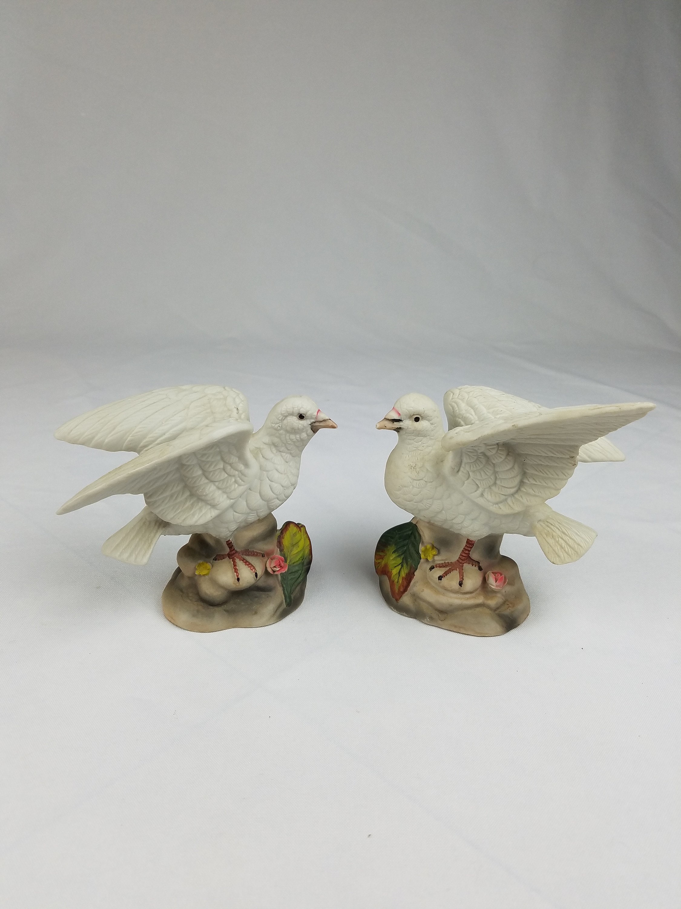 Vtg Royal Crown Marked Bisque Porcelain Dove Figurines Set of - Etsy